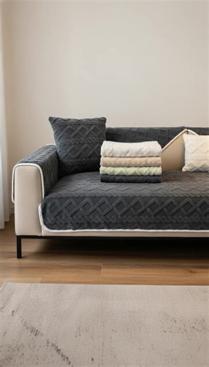 Give your living space a beautiful update with this solid color cotton velvet sofa cover! ✨ Its quilted, anti-slip design not only protects your furniture but also adds a touch of simple, modern style. Perfect for refreshing your living room or bedroom decor. Keep your sofa looking great and feeling cozy. Tap to shop now and enhance your home! #sofaprotection #velvetsofacover #homedecor #modernliving #AIGC #Moras