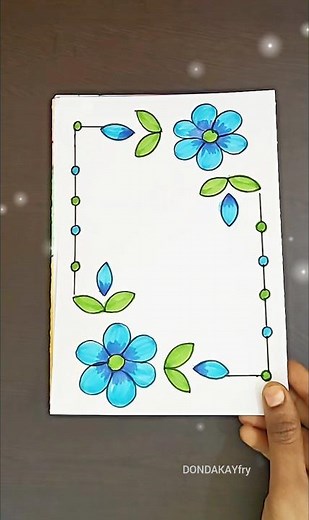 10 Easy project work design borders|Simple project work border design #shorts