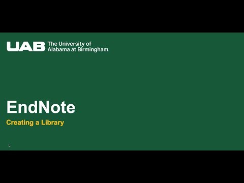 Creating an EndNote Library
