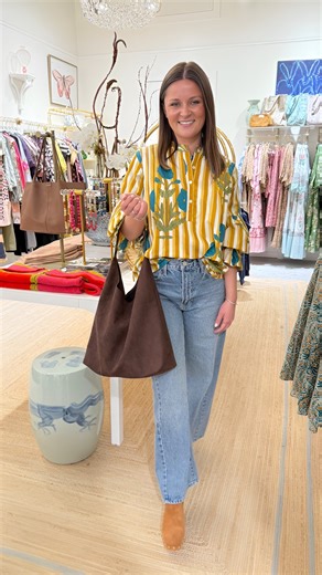 1.4K views · 12 reactions | Our bestselling Court Top has made its way back and we’re loving this fun print!!! This top is so fun to style and we just love the sleeves.. 力﫶 | Fox and Hen Camden | Facebook