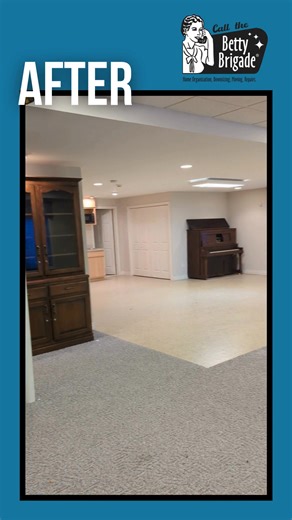 Goodbye clutter, hello clean space! ✨ The Betty Brigade emptied this basement completely—no stress, no hassle. Need support with your next cleanout or move? Contact (888) 742-3889 or visit bettybrigade.com. 📦💛 #BasementClearOut #FreshStart #OrganizingSolutions #MovingServices #BettyBrigade | The Betty Brigade -Relocation, Organizing and Handyman Services