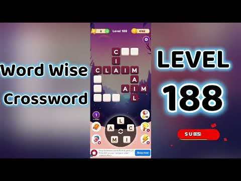 Word Wise Crossword Level 188 🧩 | Smart Crossword Puzzle Walkthrough | Go Answer