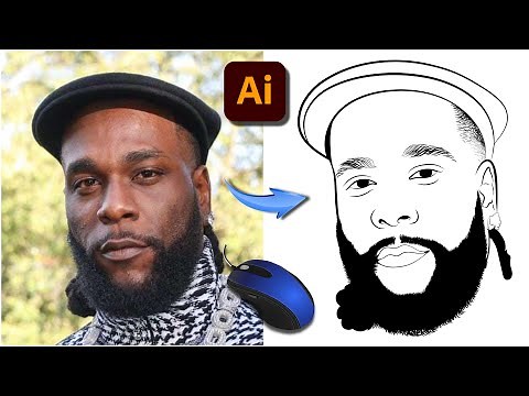 Convert PICTURE to LINE ART Drawing [STEP-BY-STEP] in Adobe Illustrator | Part 1