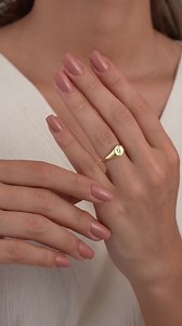 Personalized Initial Gold Ring, Signet 925 Sterling Silver Ring, Birthday Gifts, Letter Ring Jewelry, Personalized Christmas Gifts for Her - Etsy
