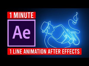 One line drawing animation after effects #tutorial