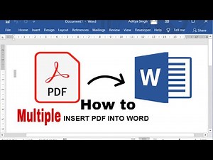 How to Insert PDF into Word Document || How to Insert Multiple PDF into Word Document