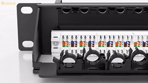 24 Port Patch Panel CAT6 (EC Listed) 1U 19" Rackmount RJ45 Patch Panel Punch Down Network Compatible with Cat5e,Cat6 Cable