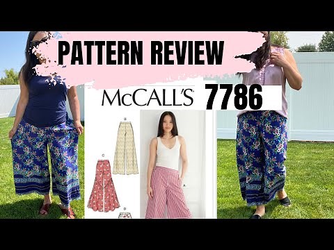 MCCALLS PATTERN REVIEW 7786 ~PALAZZO PANTS #M7786, SEWING PATTERN REVIEW FOR SUMMER WARDROBE.