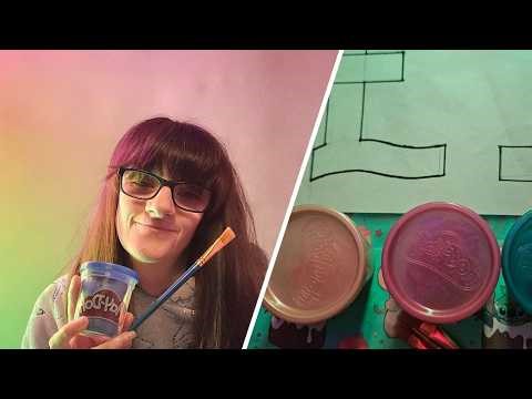 £1 face painting ASMR (with play-doh)
