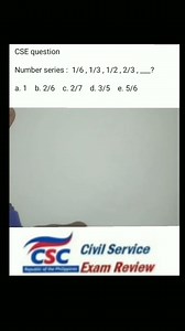 125K views · 2.8K reactions | Number series / numerical ability / numerical reasoning / civil service exam / #civilserviceexam2024 #civilservice #CSE #CSEReview #mathematics #MTAP #NAPOLCOM #quizbee Civil Service Exam 2024 Community Civil Service Exam (CSC 2024) Civil Service Exam Reviewer 2024 Civil Service Exam Reviewers 2024 Civil Service Exam Review Online Civil Service Exam Civil Service Commission Davao Region | Arturo Infornon Malag Jr. | Facebook