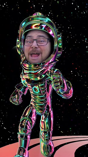 Futuristic Astronaut in Cosmic Scene Video