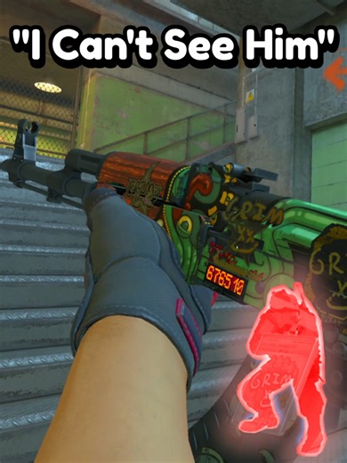 You'll Never See Him..👀 . This position on CS2 makes you almost invisible to players using a right handed view model. #CS2 #counterstrike #cs2moments