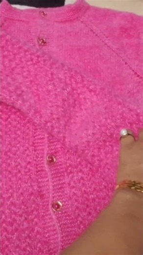 Soft Pink Hand-Knitted Sweater 💗 | Winter Knit #cardigan #crochet #knittinglove #knittingpattern