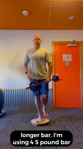 MOBO Board Foot Exercise on Instagram: "3 simple ways to progress the PASS AROUND EXERCISE on your MOBO. Everyone starts somewhere. Passing a weight back and forth on your MOBO cues the muscles in your feet to control the board. Here are 3 ways to progress: ➡️Toss the weight: adds more momentum that you must stabilize ➡️ Water Bottle: the swishing water inside creates more instability that you must control ➡️Long Bar: while not easy, this is my favorite. The ballast of the longer bar creates a l