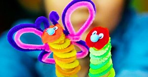 Kid DIY: Hungry Caterpillar Finger Puppets