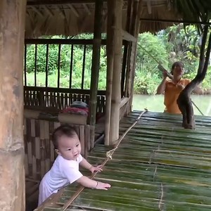 110K views · 2K reactions | Full Video 365 Days Single Mother Built A New Bamboo House By The Lake Start A New Life | Clean Up Everything | Facebook