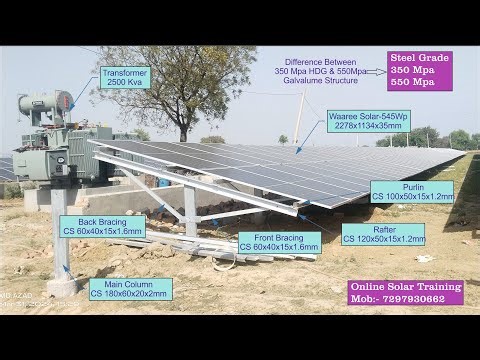 Ground Mounted Solar Structure Installation I HDG & Galvalume Structure I Explained Step by Step