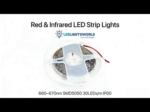 660–670nm SMD5050 Red LED Strip Light – High Power Red Light Demonstration