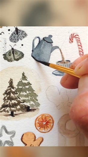 Little Teapot: Full Watercolor Tutorial Linked