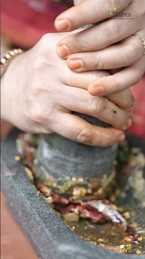 Kaara Chutney made in Stone Kalvam | Zishta Traditional Cookware |