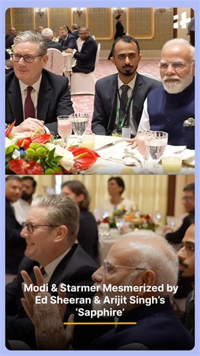 7.9K views · 91 reactions | Watch Modi and Starmer mesmerized by a stunning rendition of Ed Sheeran & Arijit Singh’s ‘Sapphire’ during their Mumbai meeting — a magical moment where music meets diplomacy. #modi #starmer #edsheeran #arijitsingh #sapphiresong #mumbaimeeting #viralmoment #musicunites #politicalleaders #scrollstopping #musicandpolitics #worldleaders | Indiatimes | Facebook