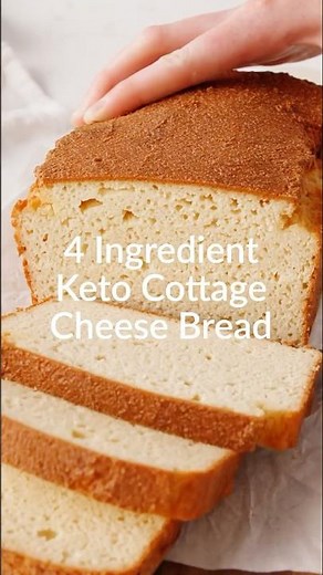 This Keto Cottage Cheese Bread is soft, hearty, and naturally gluten-free. 🍞 #recipes