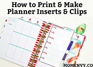 How to Make and Print Planner Inserts and Clips Yourself