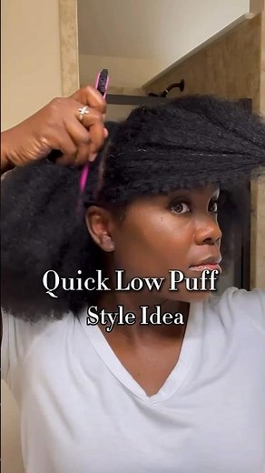Your next Super Cute low puff style!#naturalhairstyles #naturalhairtutorial #shorts