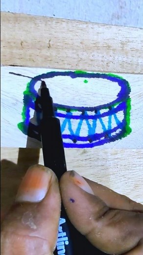 How To Draw A drum step by step tutorial #drawing #art #tutorial