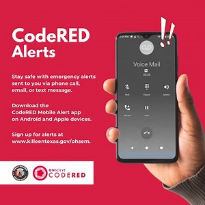 Stay safe with emergency alerts! Receive critical updates through phone call, email, or text message. Here's how to stay informed: ➡ Download the CodeRED Mobile Alert app on Android and Apple devices. ➡ Sign up for alerts at www.killeentexas.gov/ohsem. Save these numbers to your contacts: 📞 Emergency Message – (866) 419-5000 – Tornado warnings and immediate life safety messages. 📞 General Message – (855) 969-4636 – Traffic updates, boil water notices, and more. 📞 Weather Message – (800) 566-9