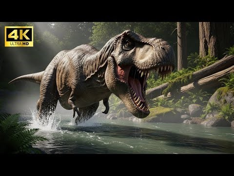 Terrifying Real-Life T-Rex Emerges from Jungle River | Ultra-Realistic Prehistoric Encounter