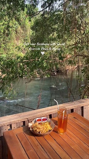 Puunee Riverside Cafe near Borobudur: Sunset, Riverside Views, & Horses