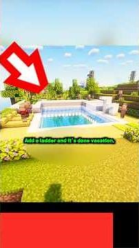 How to Build a BEAUTIFUL Resort Pool in Minecraft!