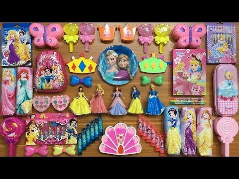DISNEY PRINCESS Slime | Mixing Random Things into Clear Slime | Satisfying Videos