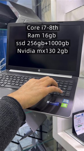 🔥 جهاز HP Laptop 15DY – أداء قوي ومواصفات احترافية 🔥 🚀 المواصفات: • 🧠 Core i7 الجيل الثامن • ⚡ RAM 16GB DDR4 • 💾 SSD 256GB HDD 1000GB • 🎮 NVIDIA GeForce MX130 2GB • 🖥️ شاشة 15.6 إنش Full HD • 🪟 Windows 11 – أصلي وجاهز للعمل ✅ الجهاز مستعمل بحالة شبه الجديد 💪 مناسب جدًا للبرمجة، التصميم، والشغل الثقيل 💸 السعر: 2850 فقط 📞 للتواصل: • 0923140319 • 0930520042 📍 متوفر في محل القنصل – طرابلس، غوط الشعال، سوق زرقاء اليمامة 2 --- 💼 جهاز يجمع بين القوة والسعة والشاشة المريحة – لا تفوت الفرصة!