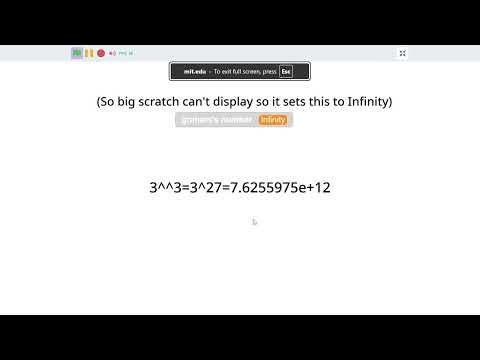 Googol, Googolplex and Graham's number in scratch!