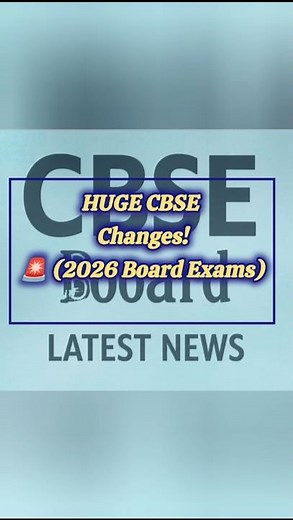 Huge CBSE Changes ! | 2026 board exam | #latest #amazing