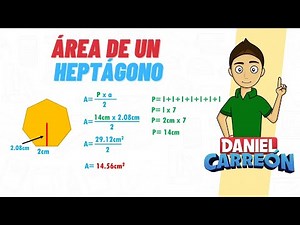 ÁREA DE UN HEPTÁGONO Super facil - Para principiantes