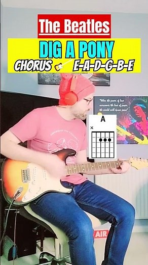 The Beatles - Dig a Pony (Chorus) Guitar Lesson | Chords | Tutorial #guitar #tutorial
