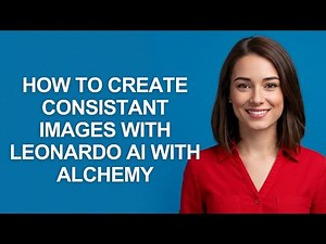 How to Create Consistant Images with Leonardo Ai with Alchemy - AshleyHowTo