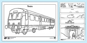 The Train Ride Colouring Sheets