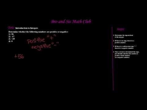 6th Grade Math Introduction to Integers