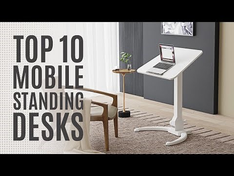 Top 10: Best Mobile Standing Desks of 2023 / Adjustable Laptop Desk, Portable Rolling Sit Stand Desk