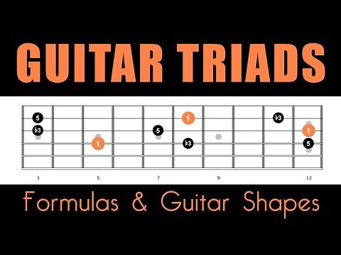 Triads On Guitar - Lesson With Shapes & Formulas (major, minor, diminished, augmented, suspended)