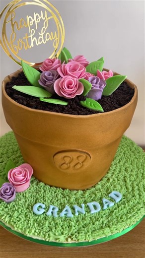 Flower Pot Cake Decoration Ideas