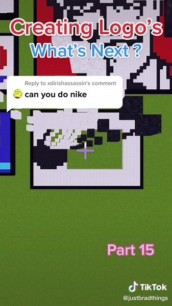 Creating Nike Logo in Minecraft Tutorial | Part 15