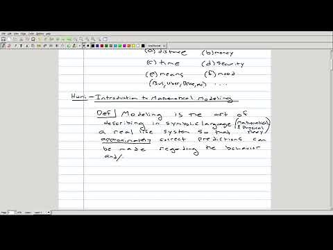 Lecture1 - Introduction to Mathematical Modeling