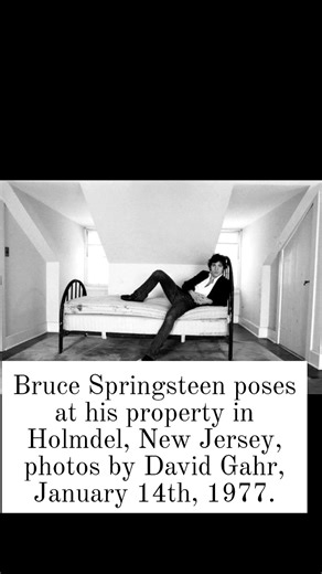 1K views · 13 reactions | Bruce Springsteen poses at his property in Holmdel, New Jersey, photos by David Gahr, January 14th, 1977. #americanamusicsociety #brucespringsteen #davidgahr | Americana Music Society | Facebook