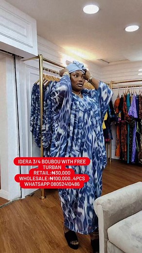 8.2K views · 127 reactions | IDERA 3/4 2PCS SEST ( GOWN,TURBAN &ALICE...