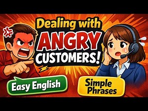 How to Talk to Angry Customers in English | Conversation Practice (A1–A2 Simple Phrases)